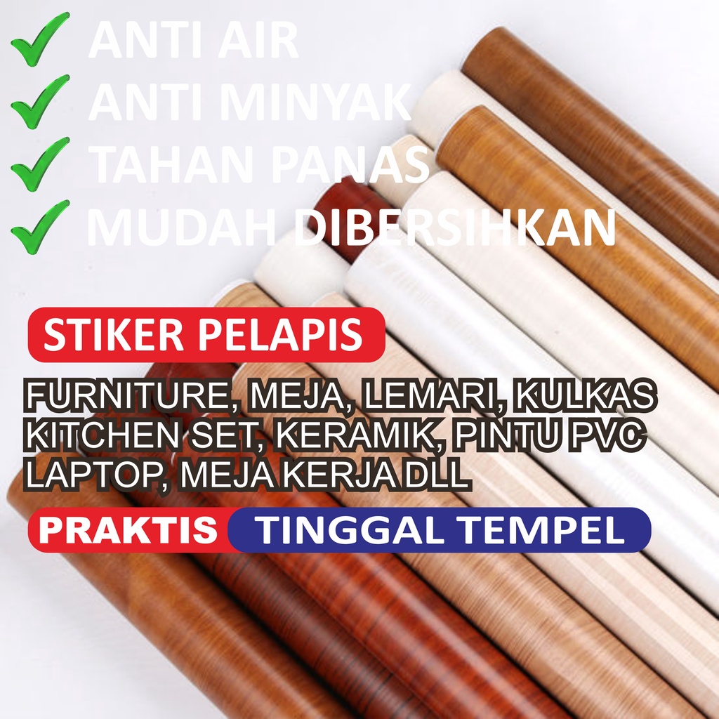 Jual Stiker Kayu Furniture Untuk Pintu Lemari Meja Kayu/Stiker Pintu ...