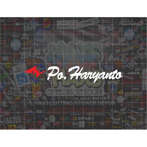 Jual Cutting Sticker Logo PO Haryanto Ukuran 10 Cm Untuk Motor Mobil ...