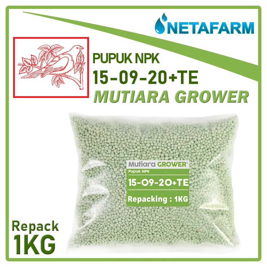 Jual Pupuk NPK 15-9-20 Mutiara Grower MEROKE Repacking 1 kg | Shopee ...