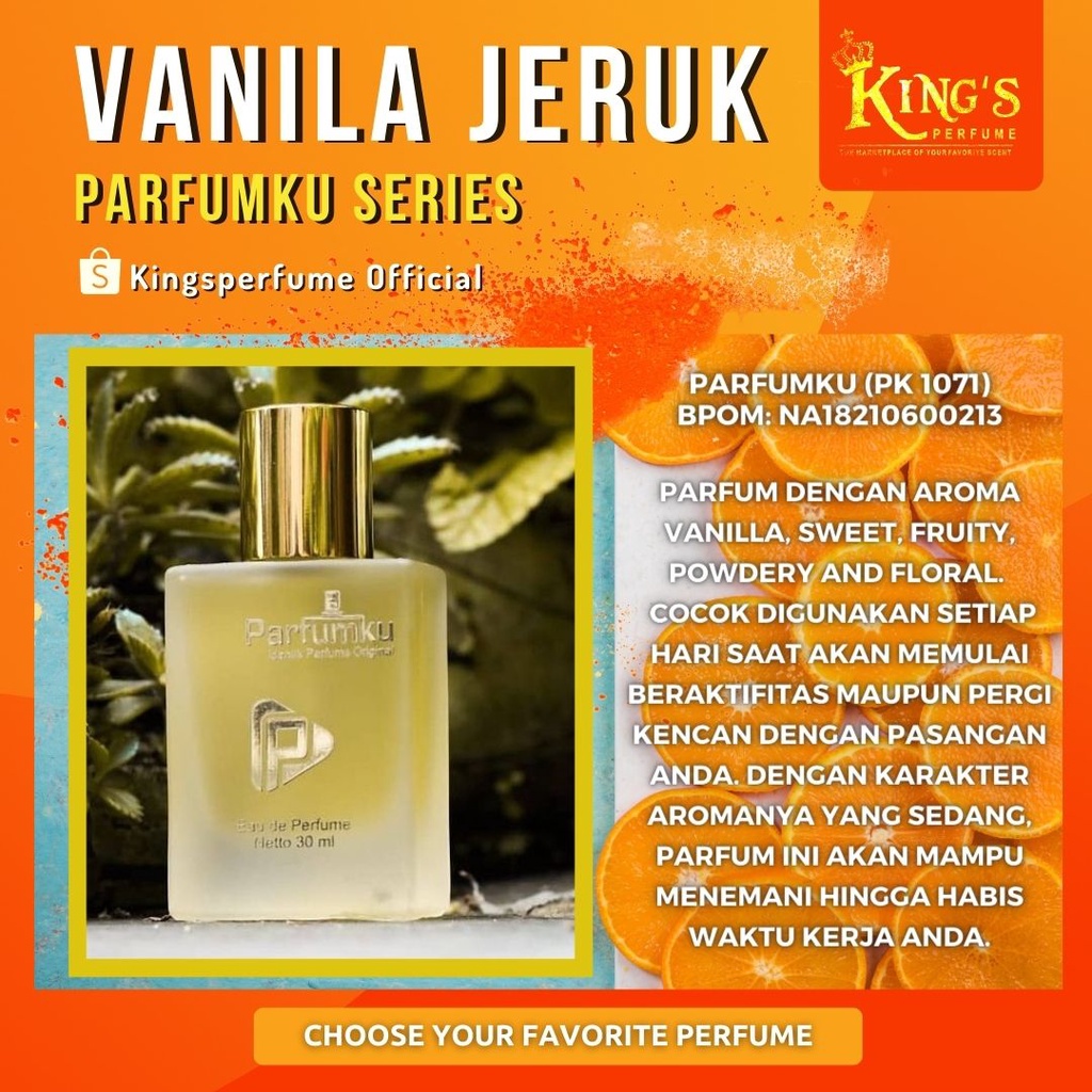 Jual PARFUM WANITA TERLARIS - VANILA JERUK - PARFUMKU SERIES - 30ML ...