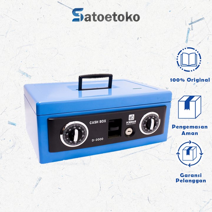 Jual ICHIBAN CASH BOX D-3000 / KOTAK PENYIMPANAN UANG | Shopee Indonesia