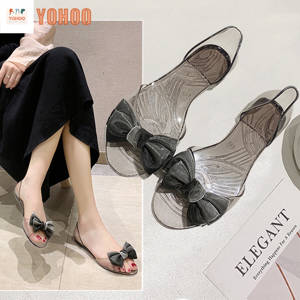 Jual Sandal Wanita Sepatu Wanita Datar Sepatu Wanita Mulut Ikan Plastik ...