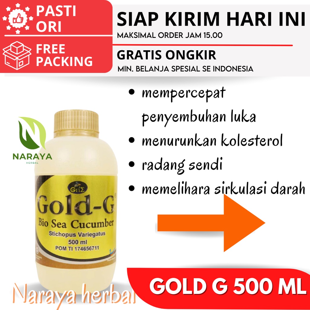 Jual Gold G Original - Jelly Gamat Gold G Bio Sea Cucumber 500 ml ...