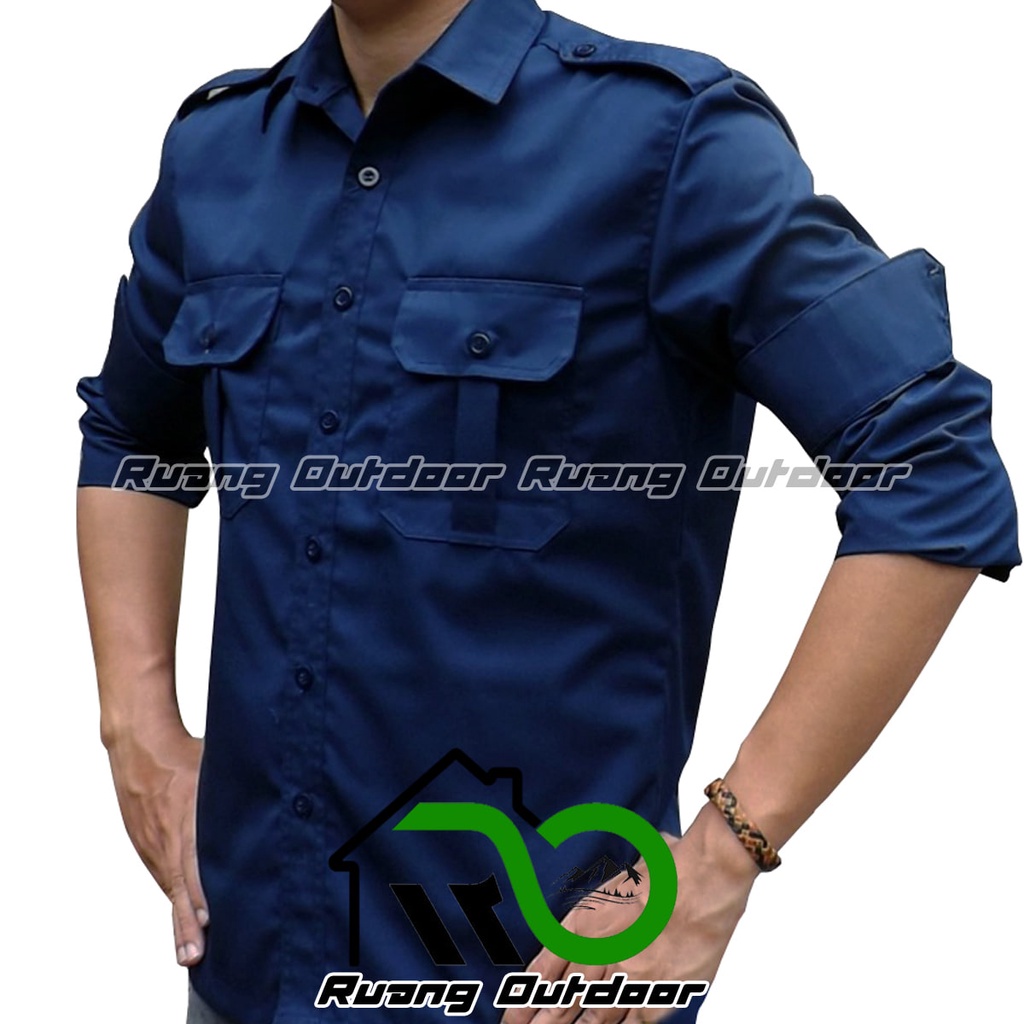 Jual Baju Kemeja PDL PDH Lapangan Lengan Panjang - Pakaian Atasan Seragam Pria Wanita Premium ...