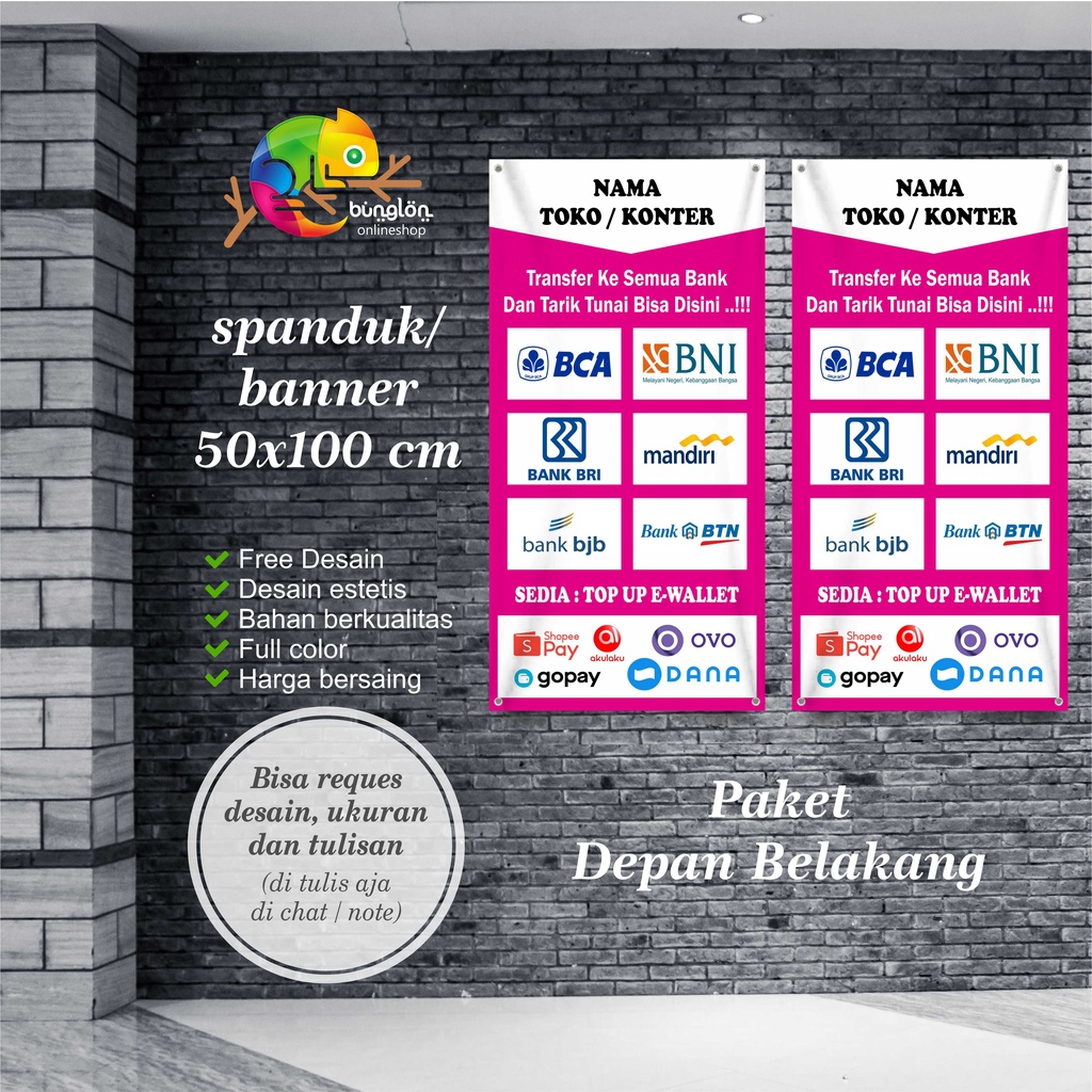 Jual Spanduk Banner Palng Transfer Uang Semua Bank, Murah Berkualitas ...