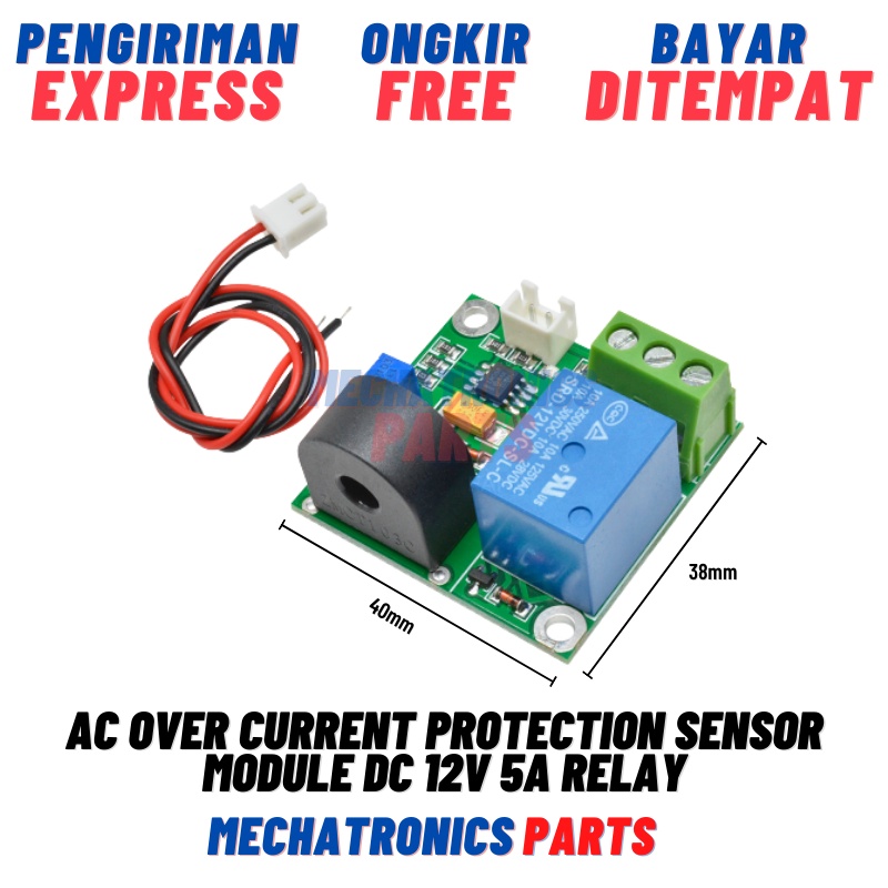 Jual Ac Over Current Protection Sensor Module Dc 12v 5a Relay Shopee Indonesia