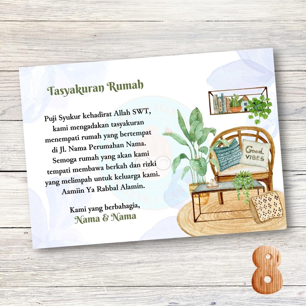 Jual Kartu Tasyakuran Rumah & Stiker Tasyakuran Rumah | Syukuran Rumah ...