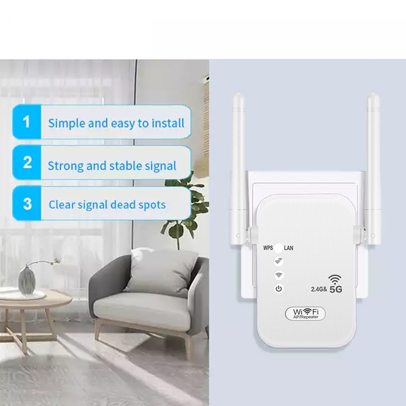 Jual WIFI Repeater 4 antena penguat sinyal Wireless WiFi Router Signal Range Extender 802.11N/B ...