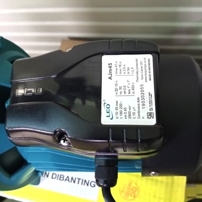 Jual MESIN POMPA AIR SEMI JET 250WATT "LEO PUMP AJM 45" #ORIGINAL ...