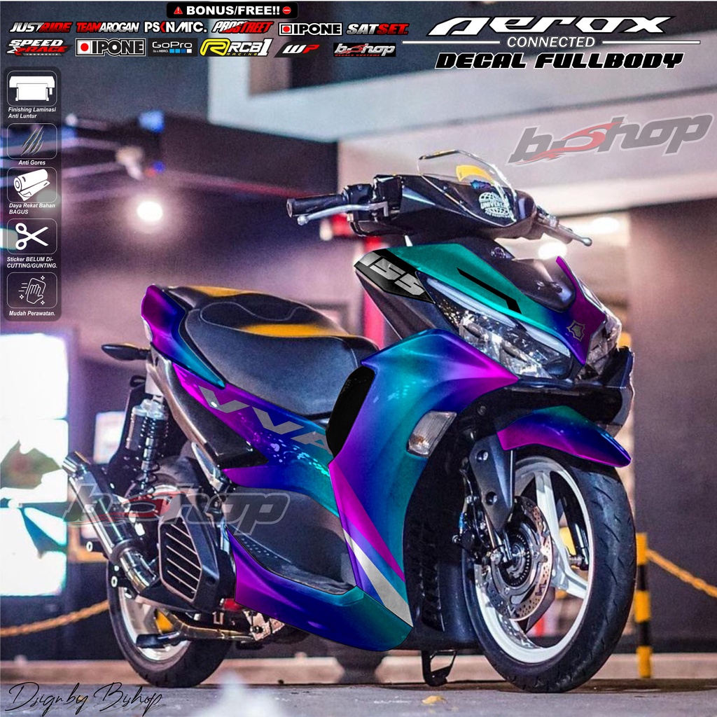 Jual Decal sticker aerox connected fullbody variasi gradasi terbaru ...