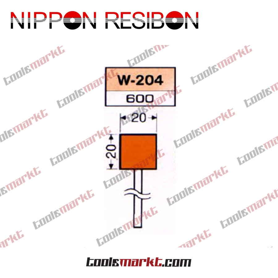 Jual Nippon Resibon W-204 20x20mm Abrasive Resinoid Mounted Wheel W204 ...