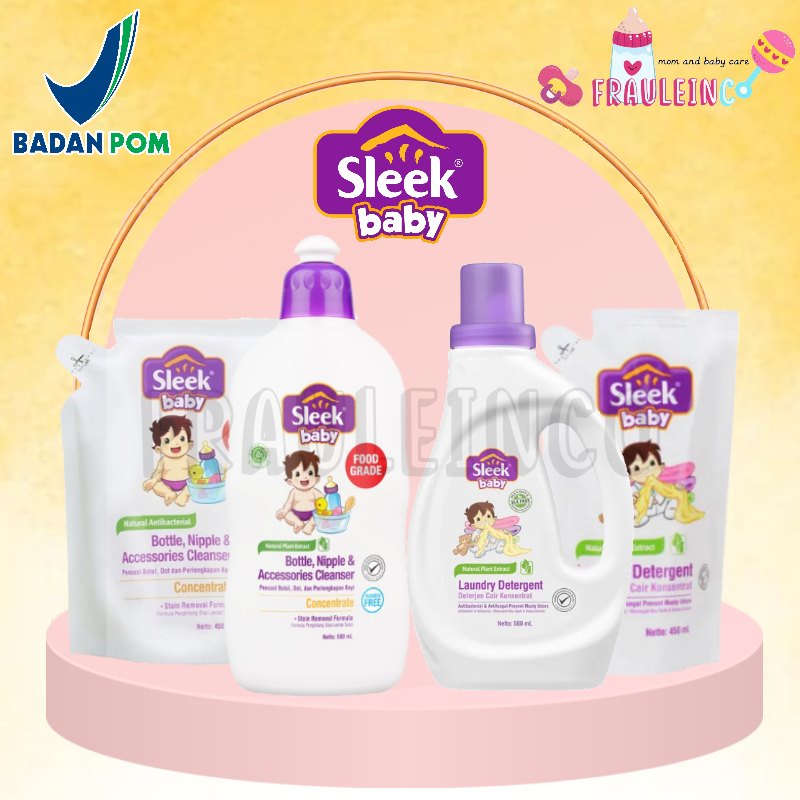 Jual *FRAULEINCO* Sleek Baby Bottle Nipple & Accessories Cleanser 500ml 450ml / Sabun pembersih ...