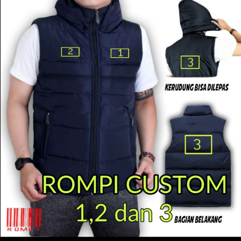 Jual JAKET ROMPI CUSTOM/REQUEST GRATIS COCOK UNTUK PRIA DAN WANITA ...