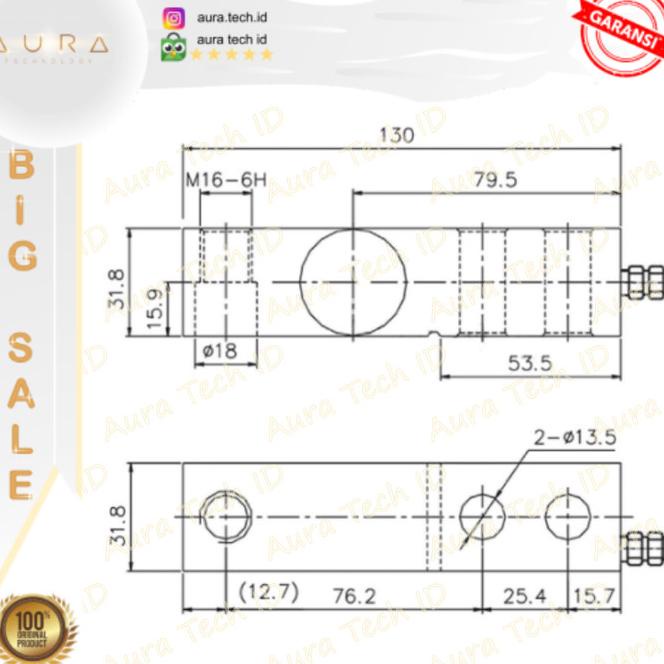Jual Load Cell 1T 1000Kg Sensor Berat Loadcell 1T 1000 Kg Timbangan ...