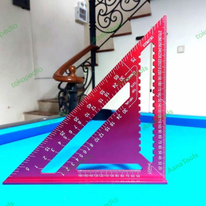 Jual Premium Speed Square 12 Inch Merah 30Cm Penggaris Segitiga ...