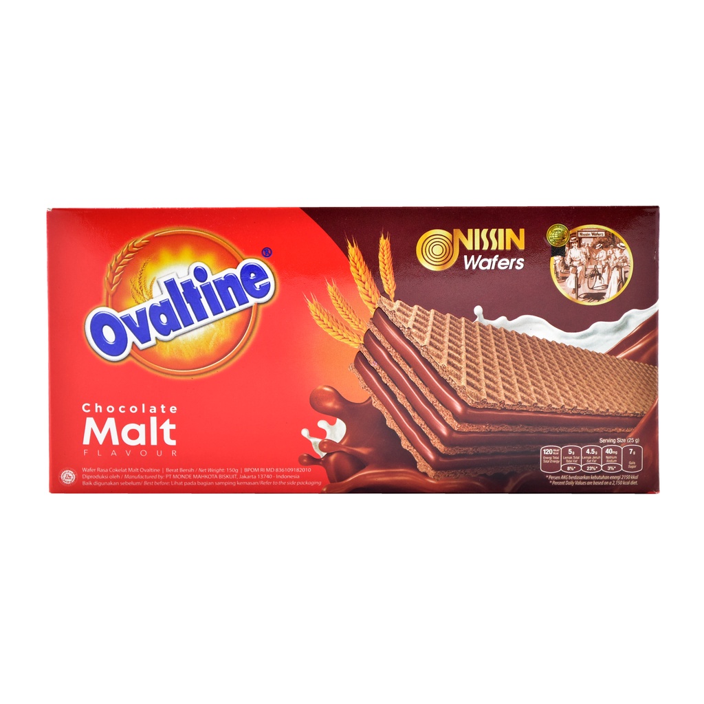 Jual BISKUIT WAFER NISSIN OVALTINE CHOCOLATE MALT 150 GR | Shopee Indonesia