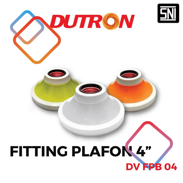 Jual Fitting Plafon Dutron 4 inch | Fitting Plafon Warna | Shopee Indonesia