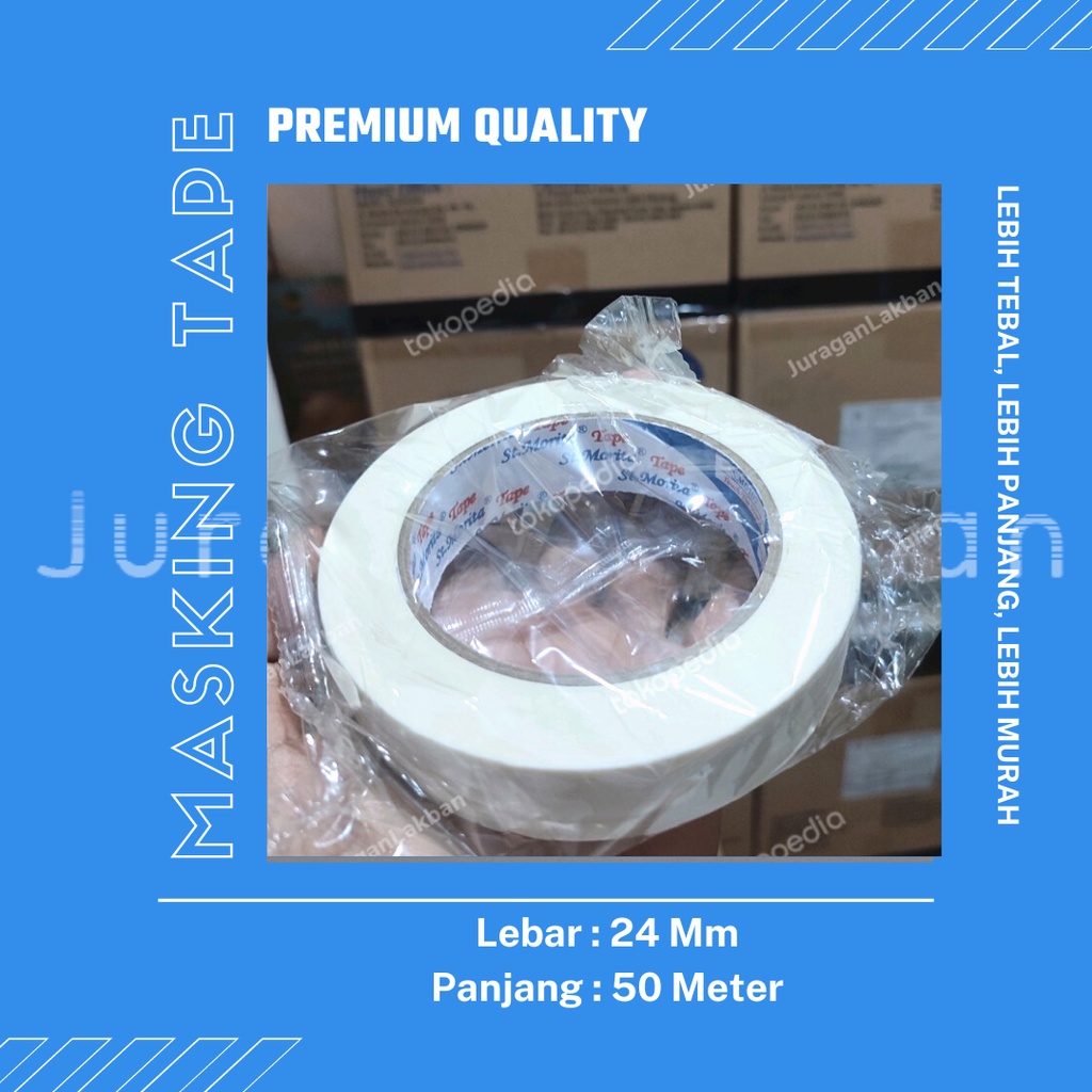 Jual Lakban Masking Tape / lakban kertas besar 24mm x 50 meter Murah ...