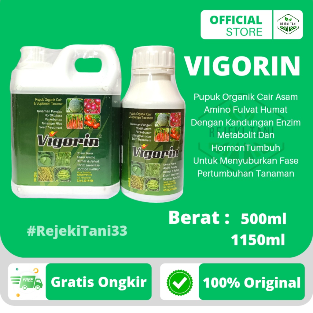 Jual VIGORIN Pupuk Asam Amino Fulvat Humat Tanaman Aminosan Organik ...