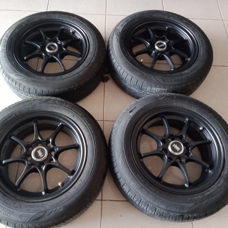 Jual VELG MOBIL SECOND HIROSHIMA (HSR) RING 14 LEBAR 6 PCD 8X100/114,3 + BAN DLP (2022) 175 65 ...