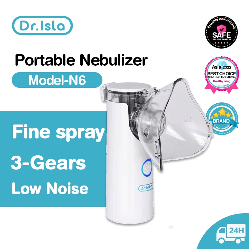 Jual Dr.isla Nebulizer Portable Mesh Alat Uap Bantu Pernafasan Asma ...