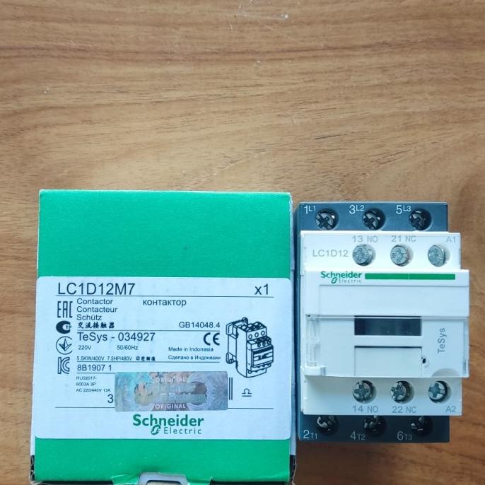 Jual HARGA DISKON kontaktor Schneider Lc1d12 contactor Schneider Lc1-d12 - Lc1d12M7 220V ...