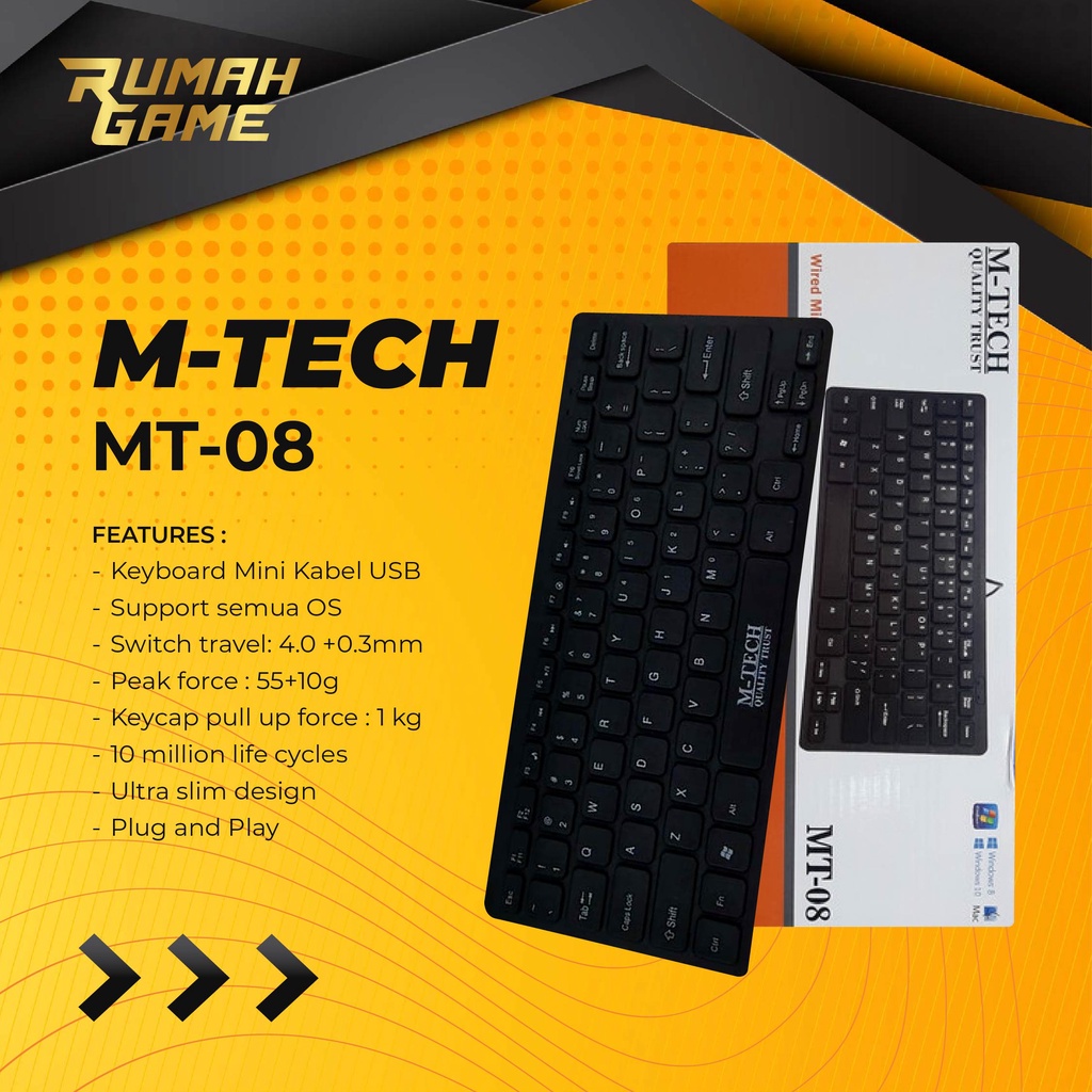 Jual KEYBOARD MINI MTECH MT-08 - KEYBOARD USB EXTERNAL UNTUK LAPTOP ...