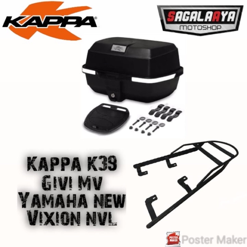 Jual Kappa K39 K39N Bracket Top Box Original Givi MV Yamaha New Vixion NVL mirip Givi E20 ...
