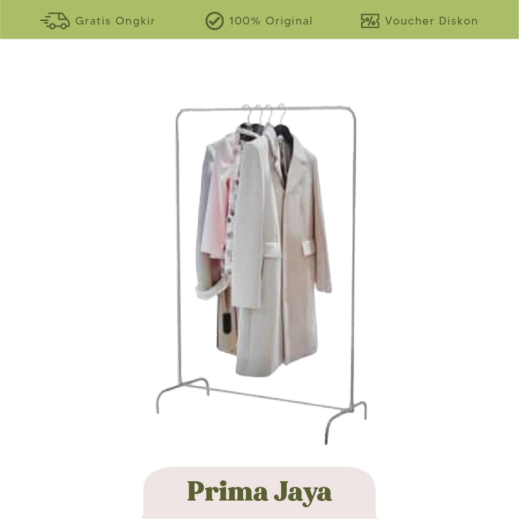 Jual PrimaJaya MULIG Gawang warna putih 99x152 cm, rak display baju ...