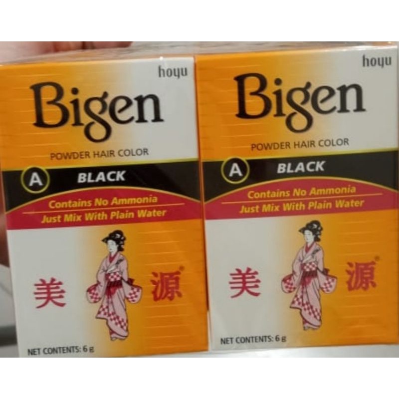 Jual BIGEN Pewarna Rambut Black Hitam 6gr Powder Bubuk Semir Rambut ...