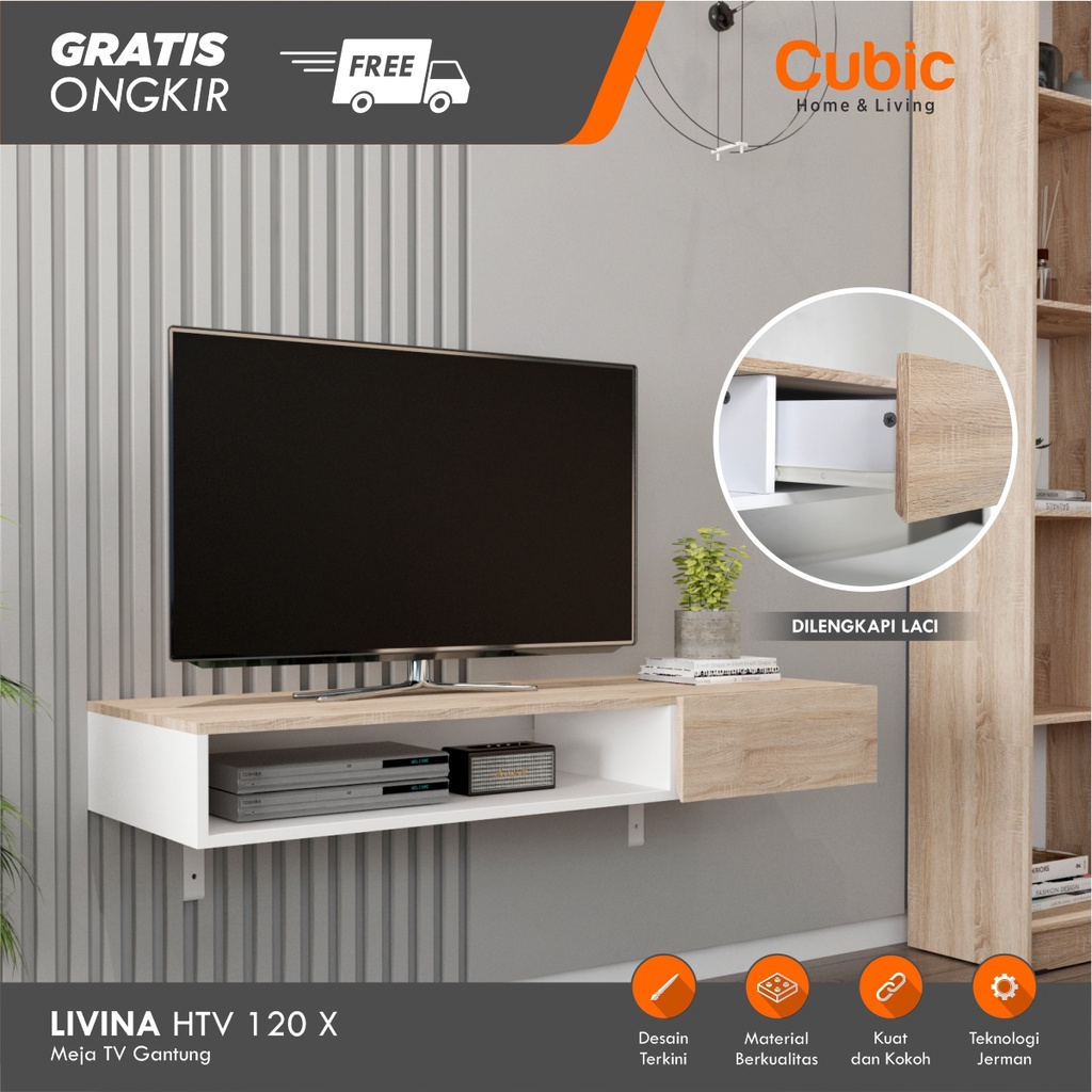 Jual Cubic Rak TV Gantung / LIVINA HTV 120 X | Shopee Indonesia