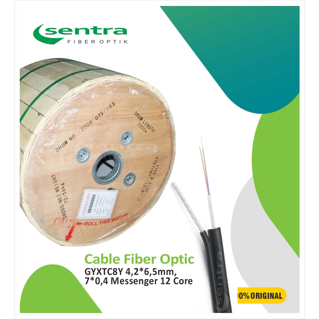 Jual Kabel Fiber Optik FO 12 Core FIG 8 FALCOM GYXTC8Y 12B1.3 - 4.2*6 ...