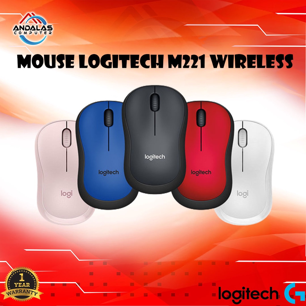 Jual Mouse Logitech WIRELESS M221 Silent Plus Original OFFICE LAPTOP ...