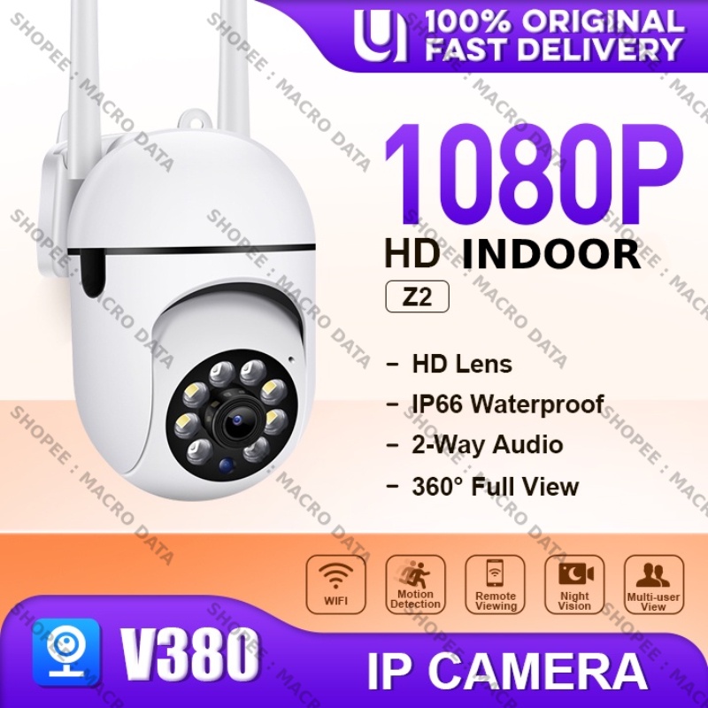 Jual IP Camera Z2 CCTV V380 WIFI PTZ Mini Outdoor Surveillance CCTV ...