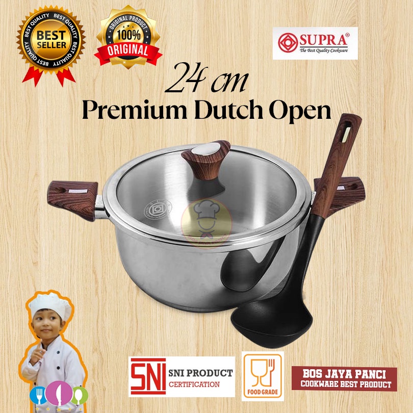 Jual SUPRA Panci Stainless Steel Dutch Oven 24 Cm Premium, Kuali besar ...