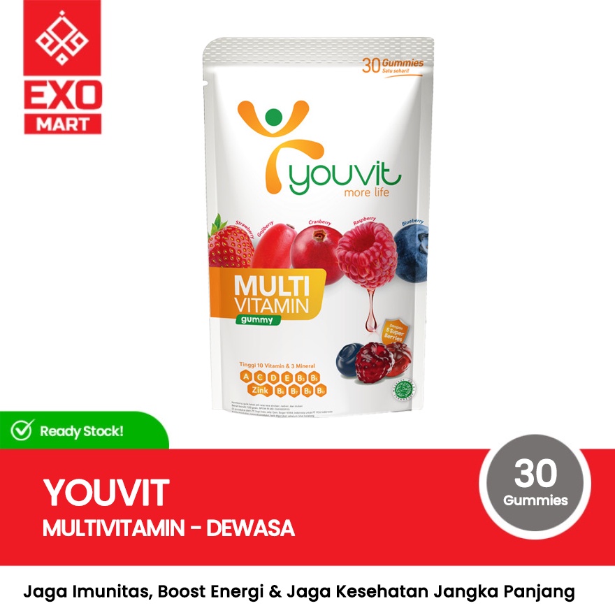 Jual YOUVIT - MULTIVITAMIN Dewasa Gummy 30 Gummies | Shopee Indonesia