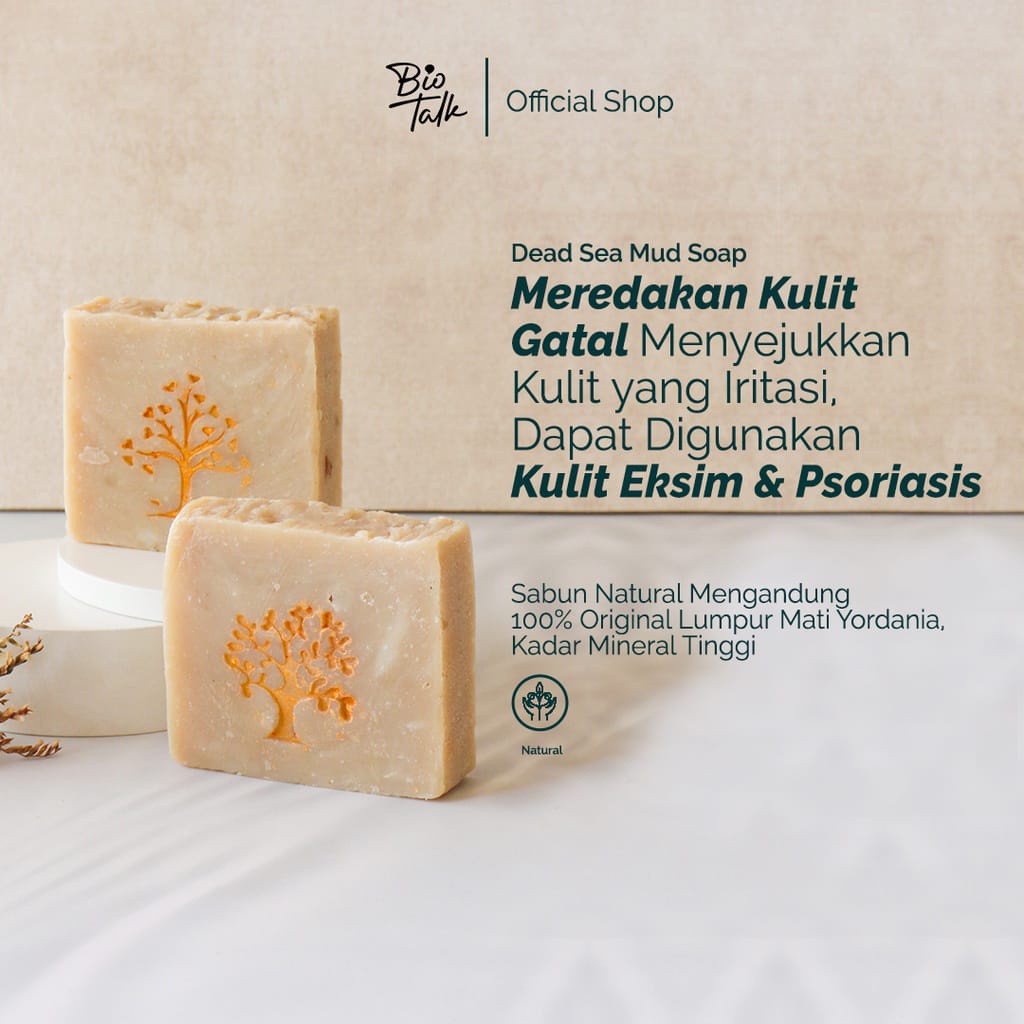 Jual Bio Talk Herbal Handmade Soap Dead Sea Mud Biotalk Sabun 120 gram ...