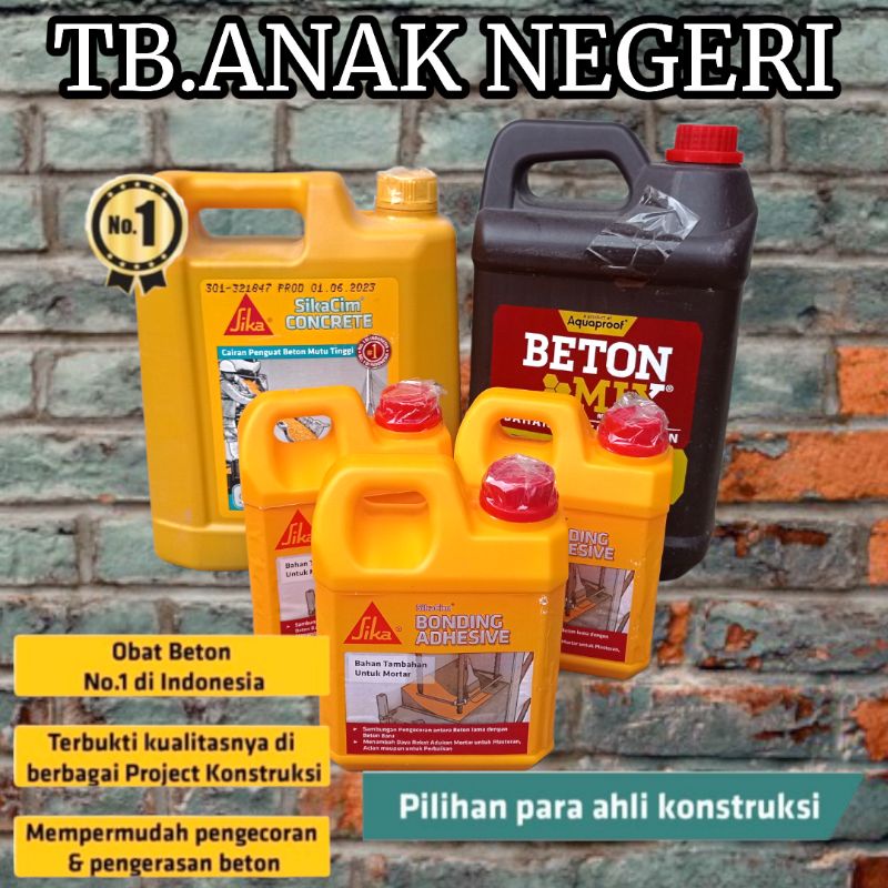 Jual Sikacim concrete additive obat cor beton cepat keras cairan 5 ...