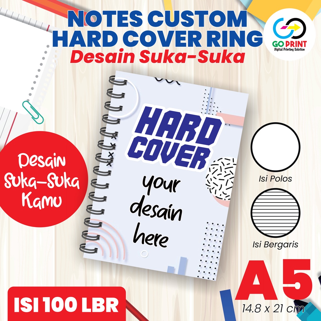 Jual Notebook Hardcover Custom A5 Spiral / Buku Catatan / Block Note ...
