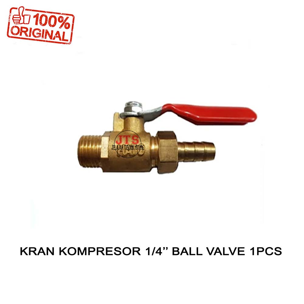 Jual 1 Pcs Kran Kompresor 1/4'' Stop Kran Angin kompresor 1/4 Inch Ball ...