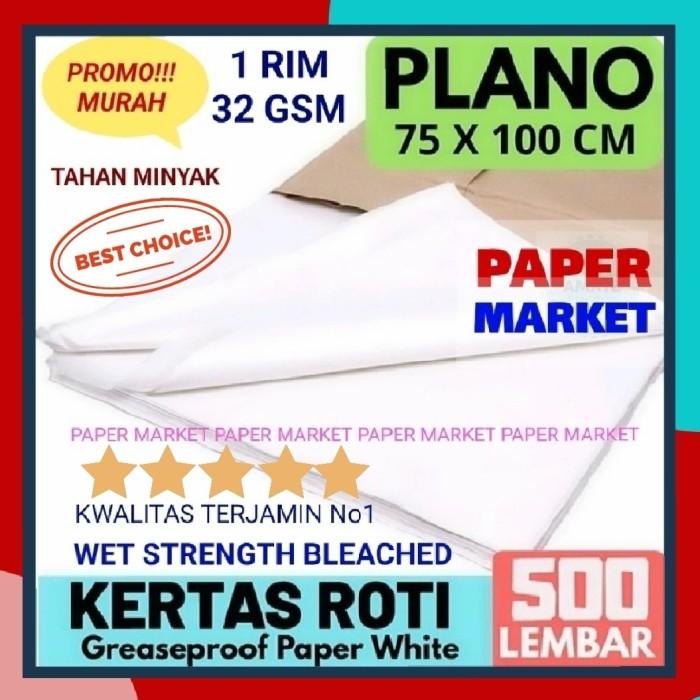 Jual Kertas Roti Putih / Baking Paper Putih 75 x 100cm - 1 rim (500 ...