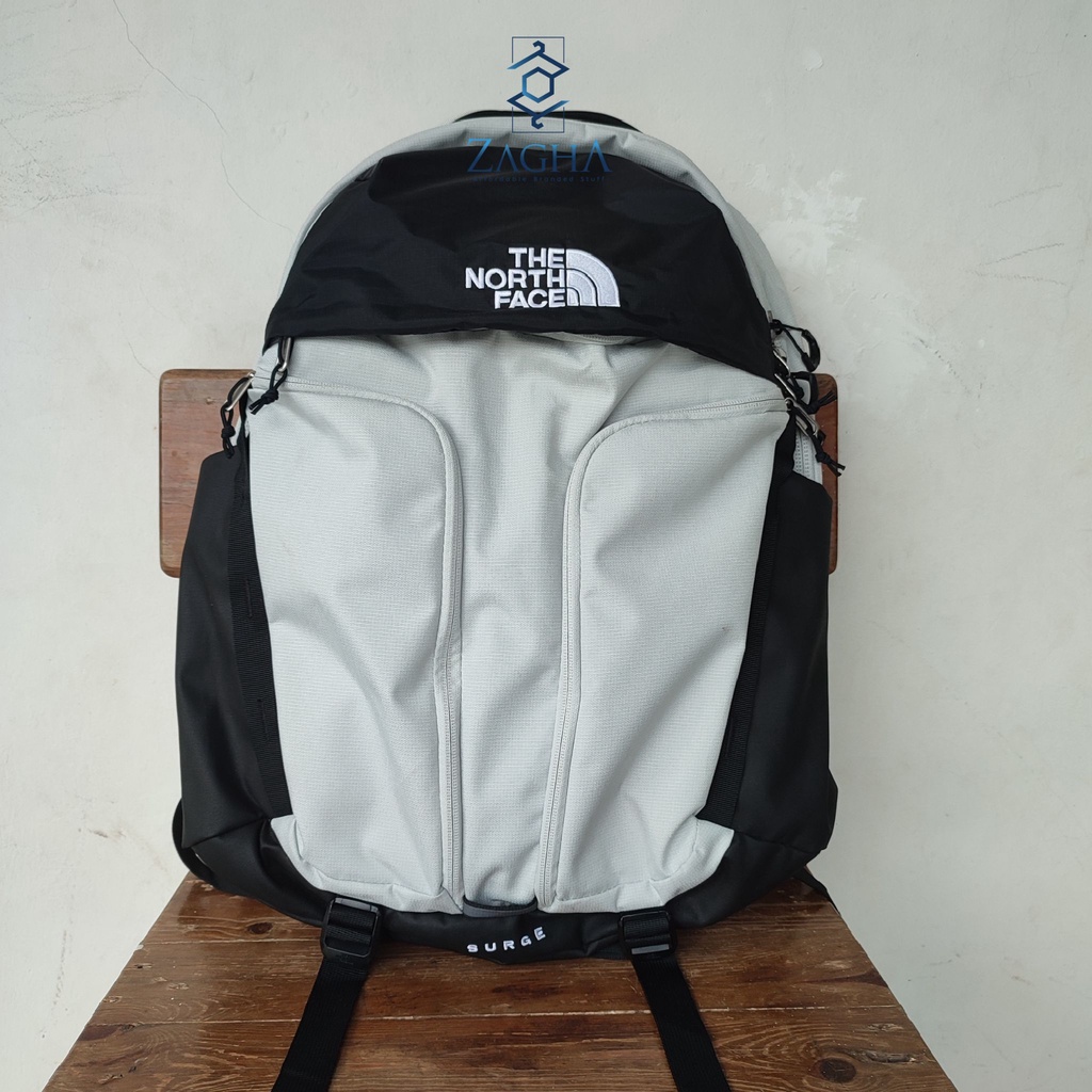 Jual Tas Outdoor The North Face Surge Backpack Black Light Grey ...