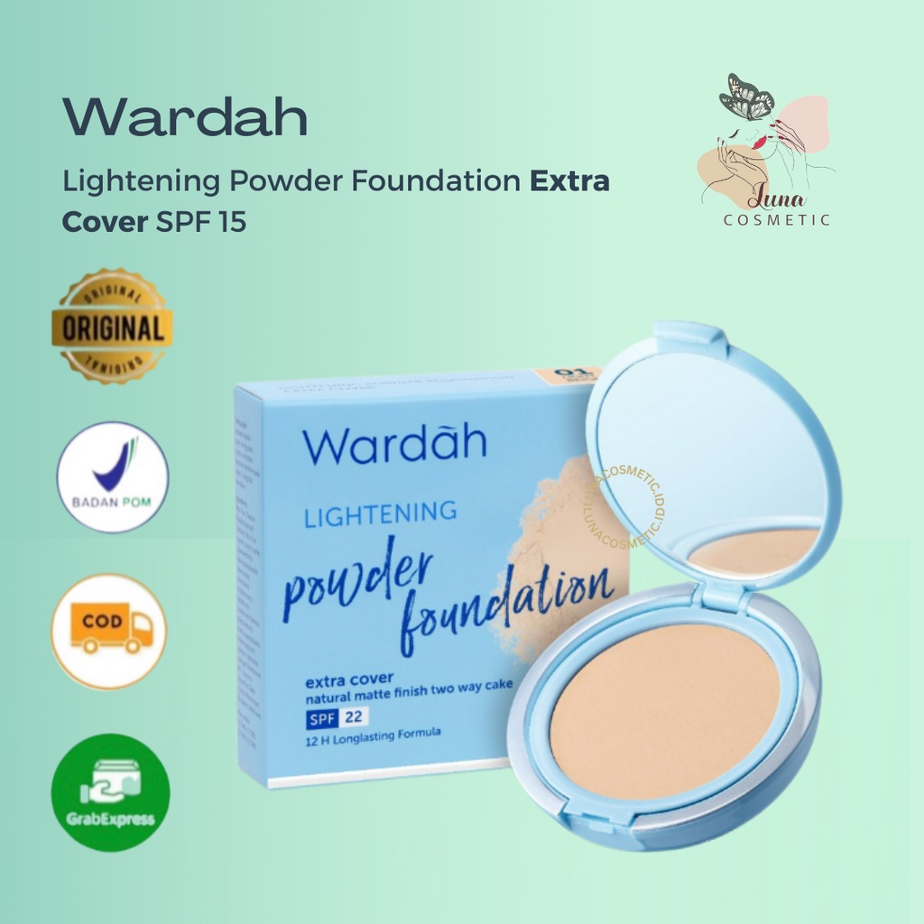 Jual Wardah Lightening Powder Foundation EXTRA COVER SPF 15 - Bedak ...