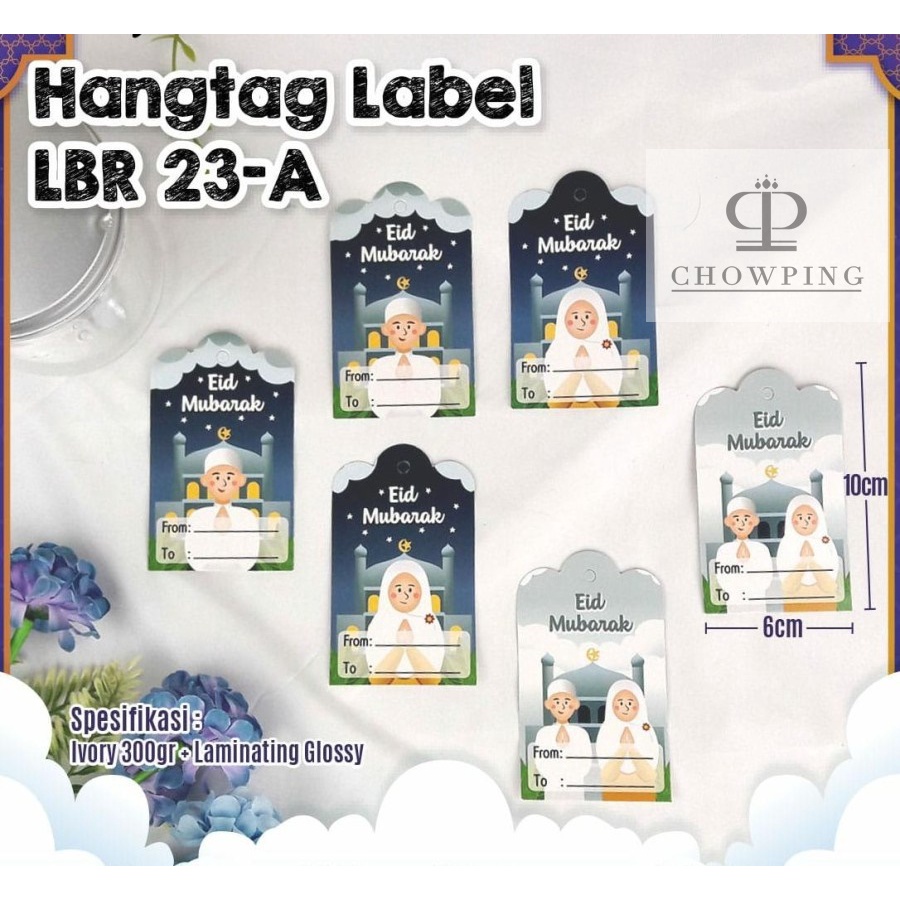 Jual 10Pcs Hang Tag Parcel Kartu Ucapan Lebaran Idul Fitri Hijau Label ...