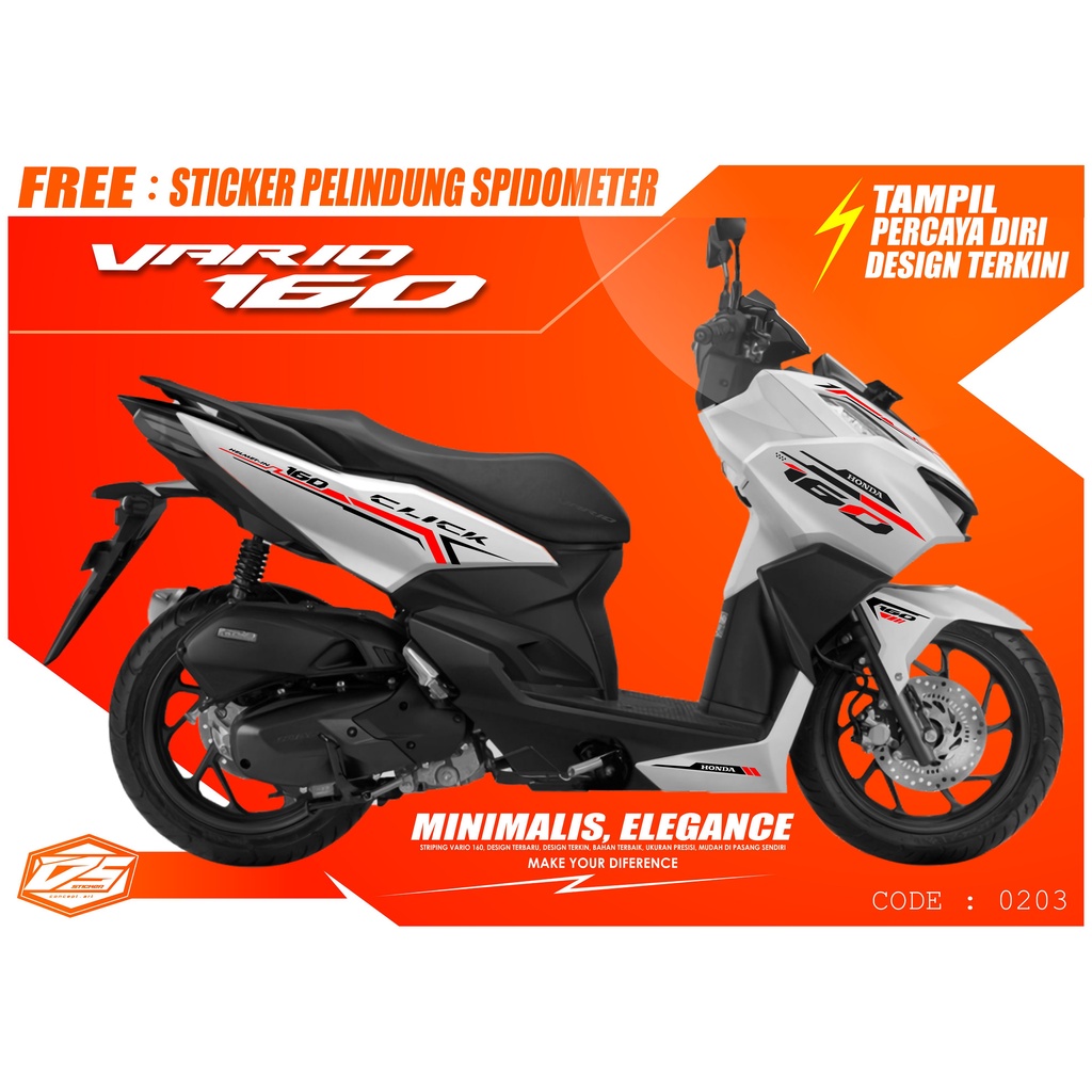Jual Striping Vario 160 Cutting Sticker Vario 160 Lis Variasi Vario 160 terbaru 0203 | Shopee ...