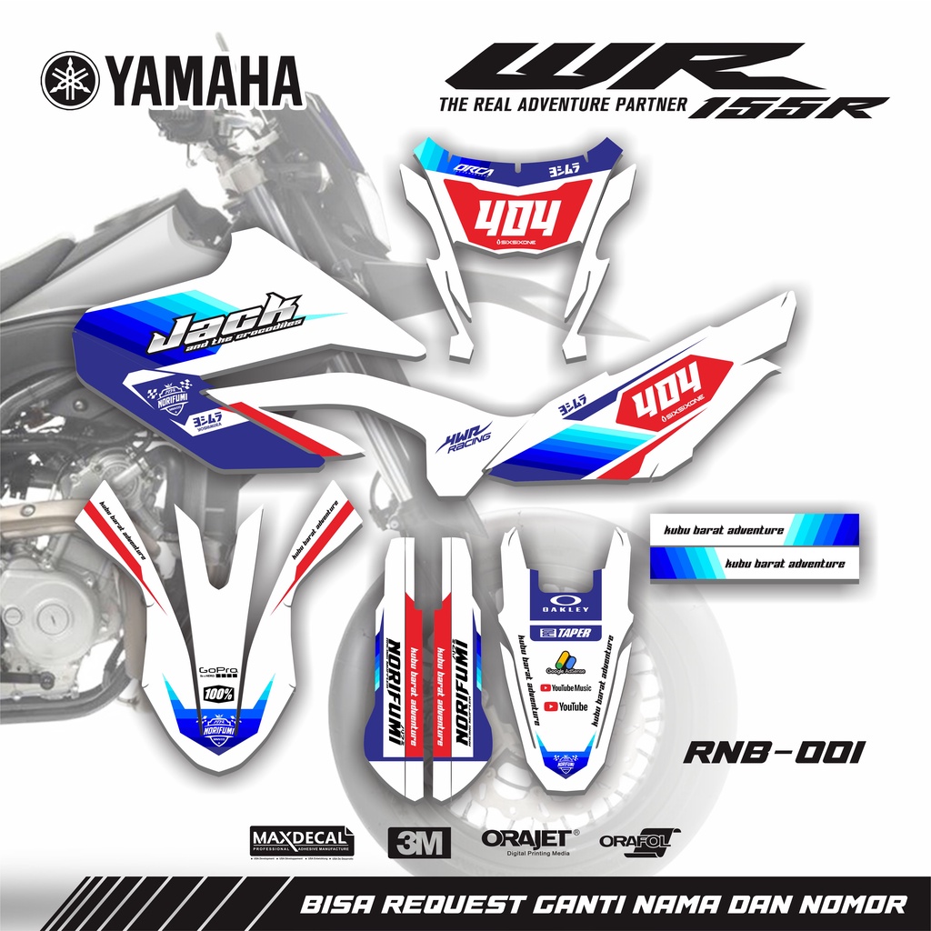 Jual Decal Sticker YAMAHA WR155 {RNB-001} BISA REQUEST | Shopee Indonesia
