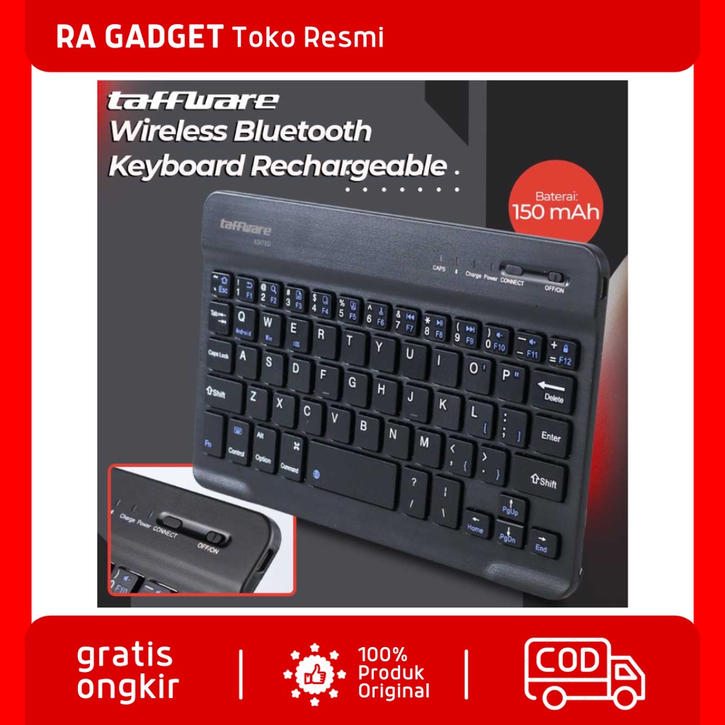 Jual Wireless Bluetooth Keyboard Rechargeable Laptop Pc Komputer ...
