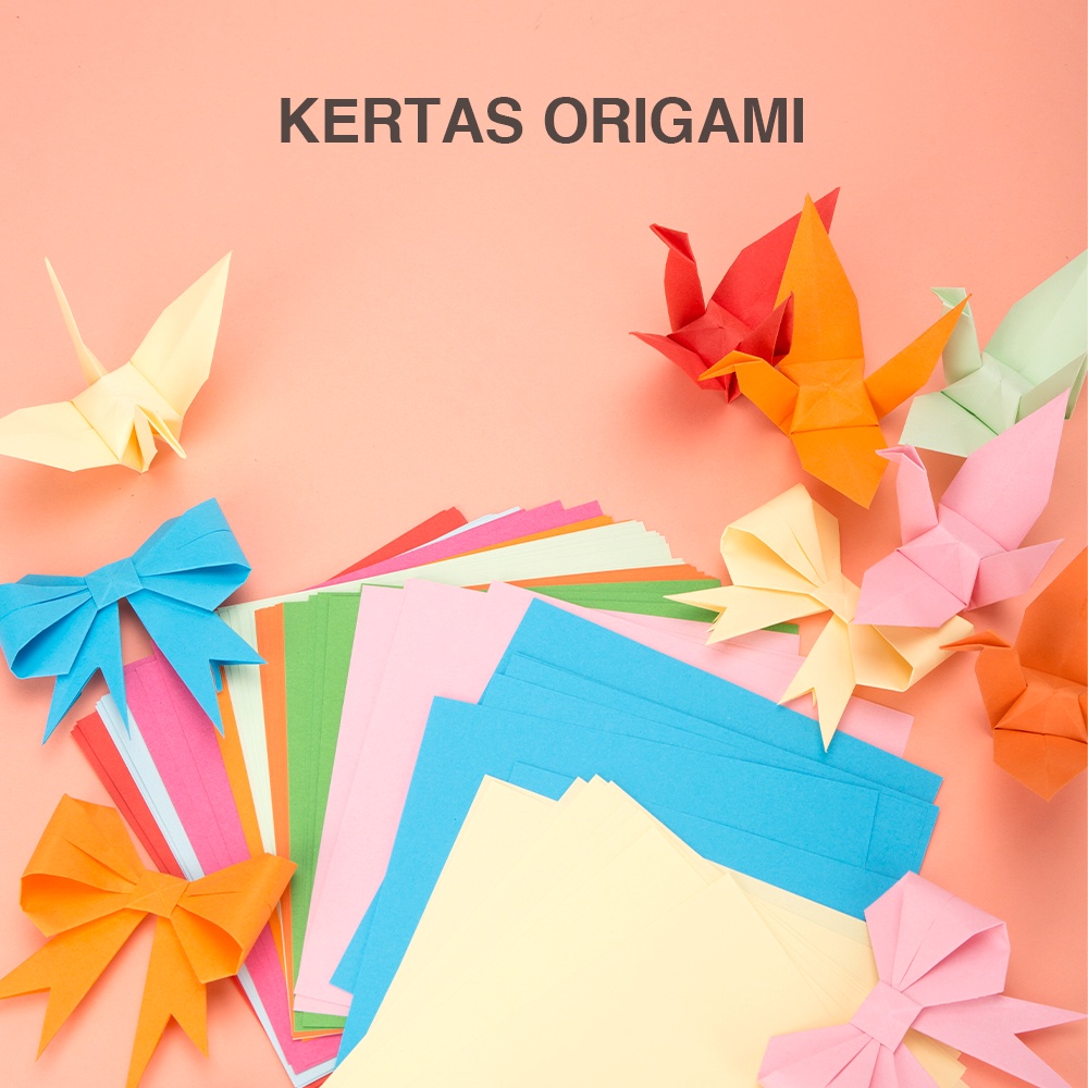 Jual LYSASHOP - Kertas Origami Lipat Dua Sisi Warna Motif Ukuran 8.5 ...