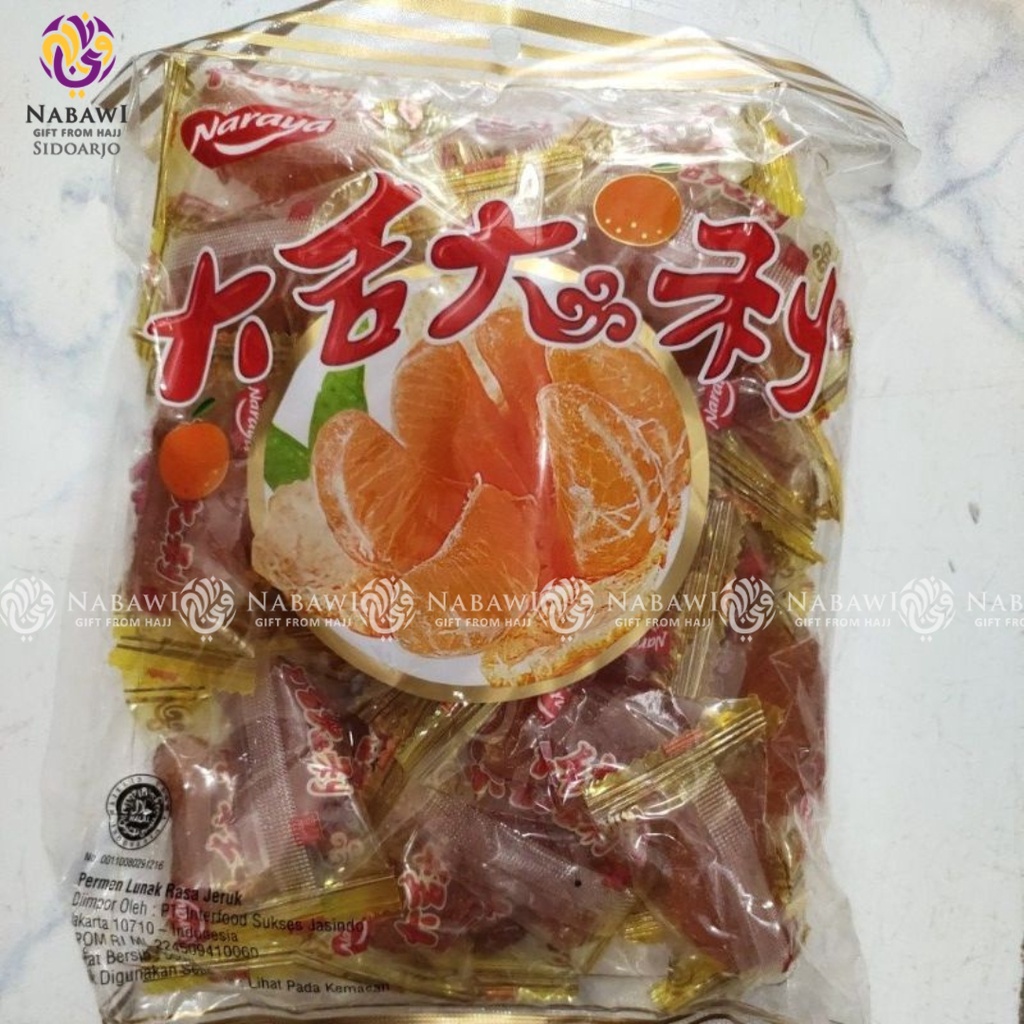Jual JELLY JERUK NARAYA 500 Gram/ NARAYA JELLY ORANGE MANDARIN CANDY ...
