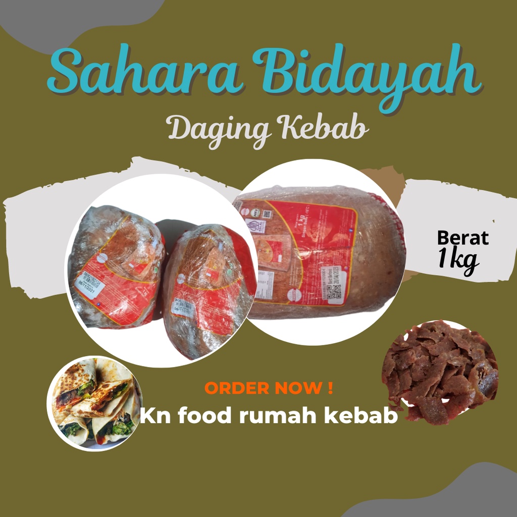 Jual DAGING SAHARA BIDAYAH 1KG/ DAGING KEBAB KEMASAN 1KG/ DAGING MIX ...